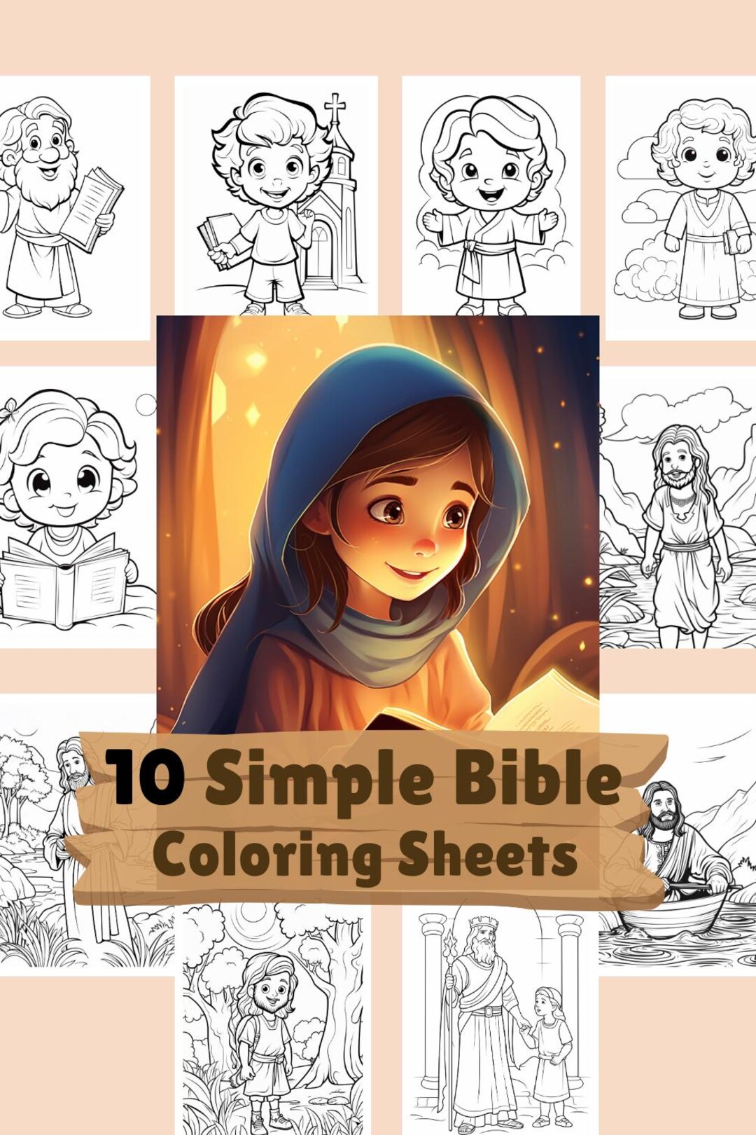 10 Simple Bible Coloring Sheets for Children: Fun and Faithful ...
