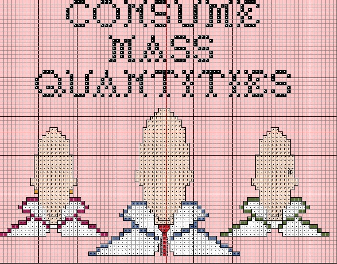 Coneheads Consume Mass Quantities PDF Only SNL Cross Stitch Pattern Dan ...