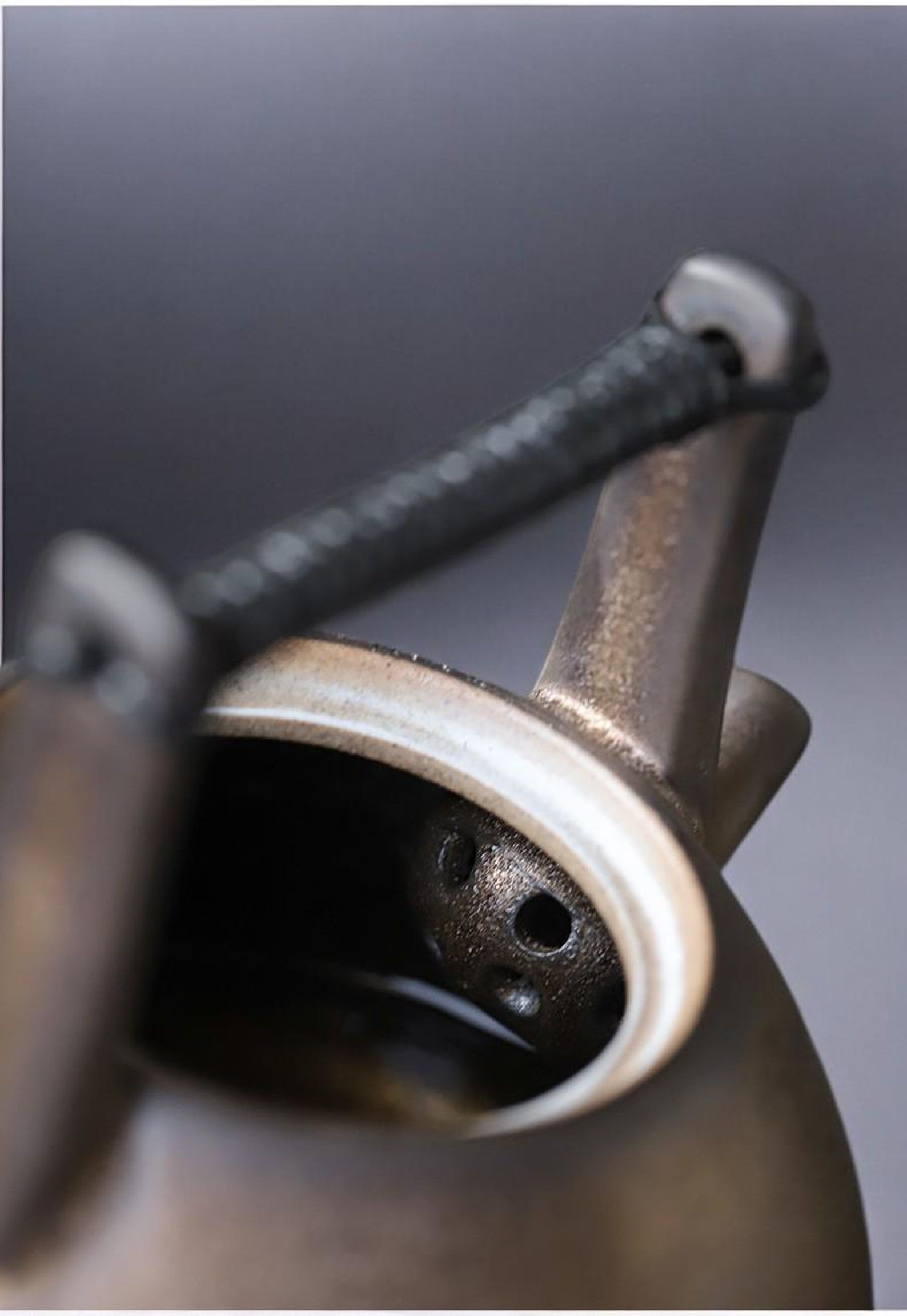 Gilded Ceramic Round Teapot 200ml - Metallic Glaze, Zen Patina Effect ...