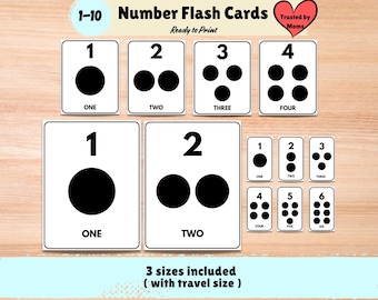Flashcards Numbers Numbers Flash Cards Preschool Counting Flash Cards ...