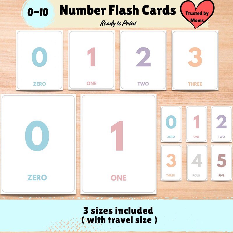 Number Flash Cards - Etsy