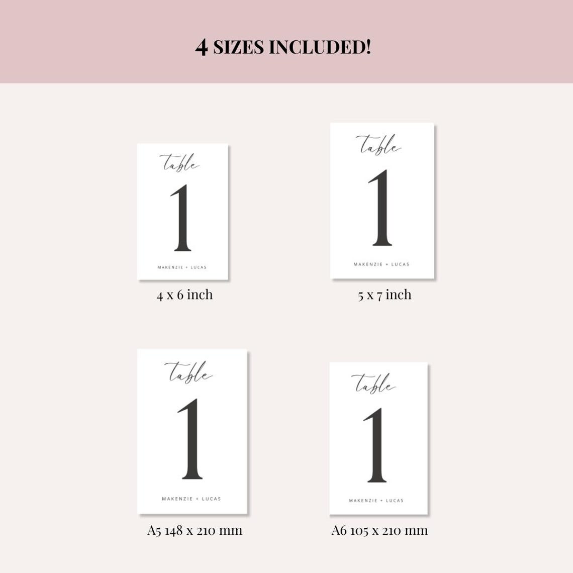 Wedding Table Numbers Modern Wedding Table Numbers Minimalist Wedding ...