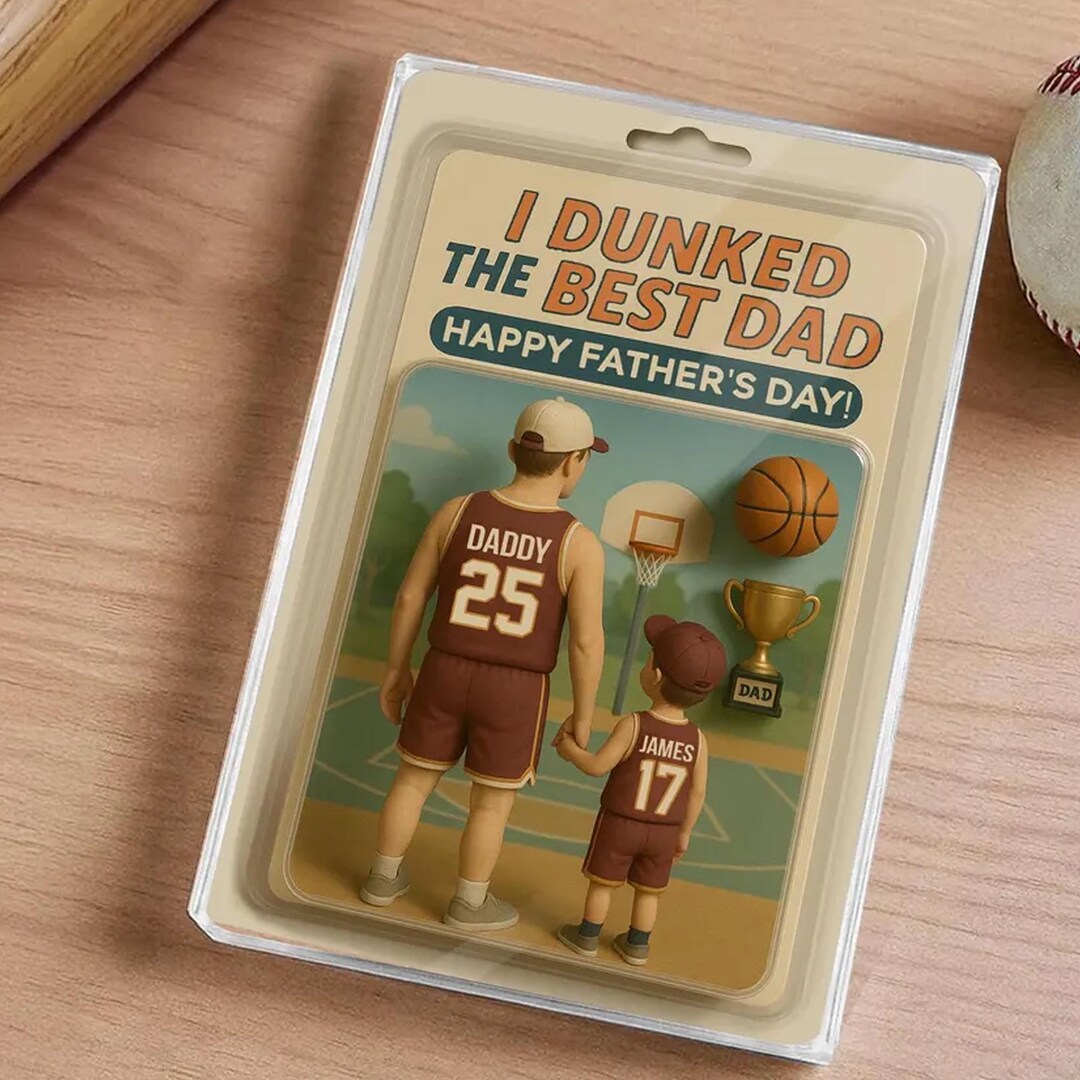 Custom I Dunked the Best Dad Baseball Acrylic Block, Custom Basketball ...