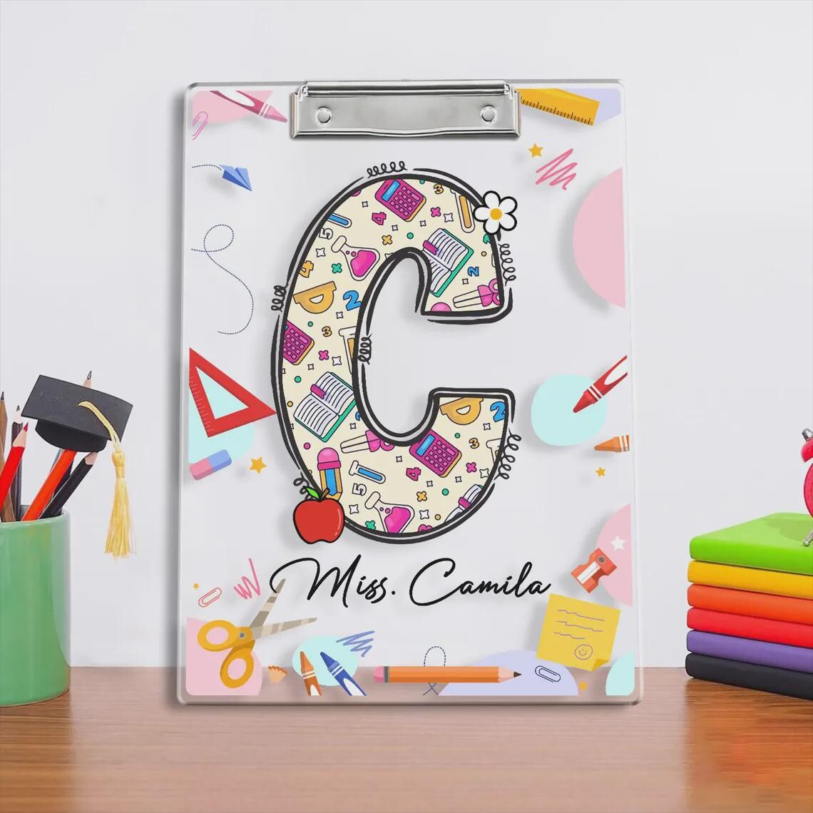 Personalized Teacher Clipboard, Custom Acrylic Clipboard With Teacher ...