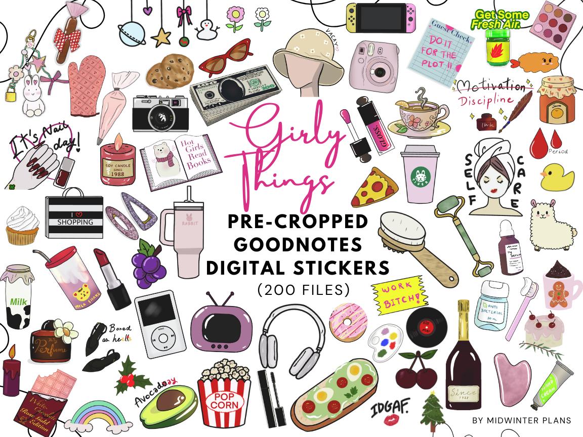 Girly Things Pre-cropped Sticker - Etsy