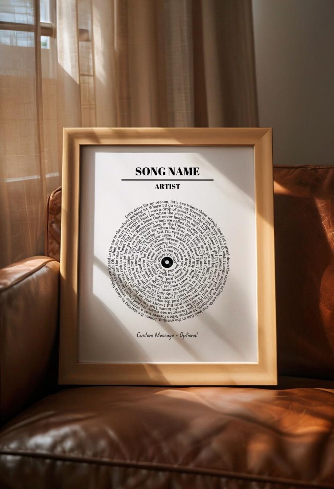 Custom Song Lyrics Poster, Printable Lyric Poster, Favorite Song Wall ...