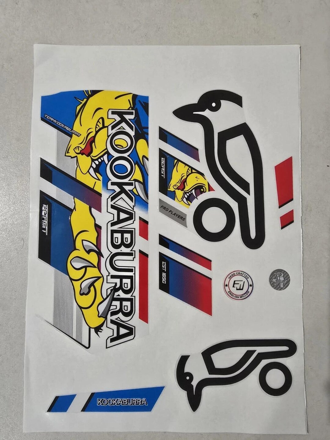 Kookaburra Beast Cricket Bat Sticker | 3D Embossed With Chrome Finish ...