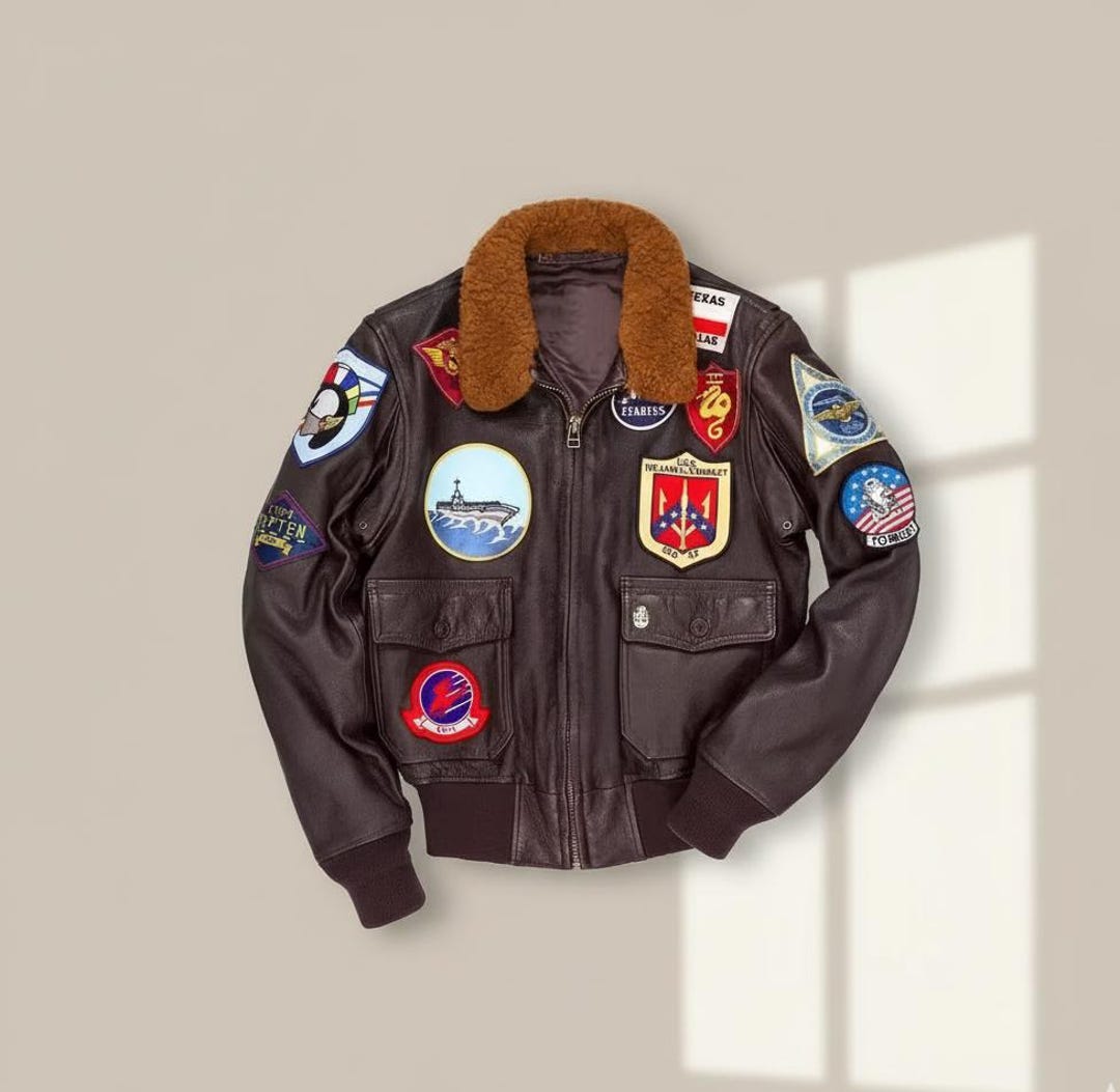 Handmade Men’s G1 Leather Bomber Jacket | Aviator Pilot Jacket With Fur ...