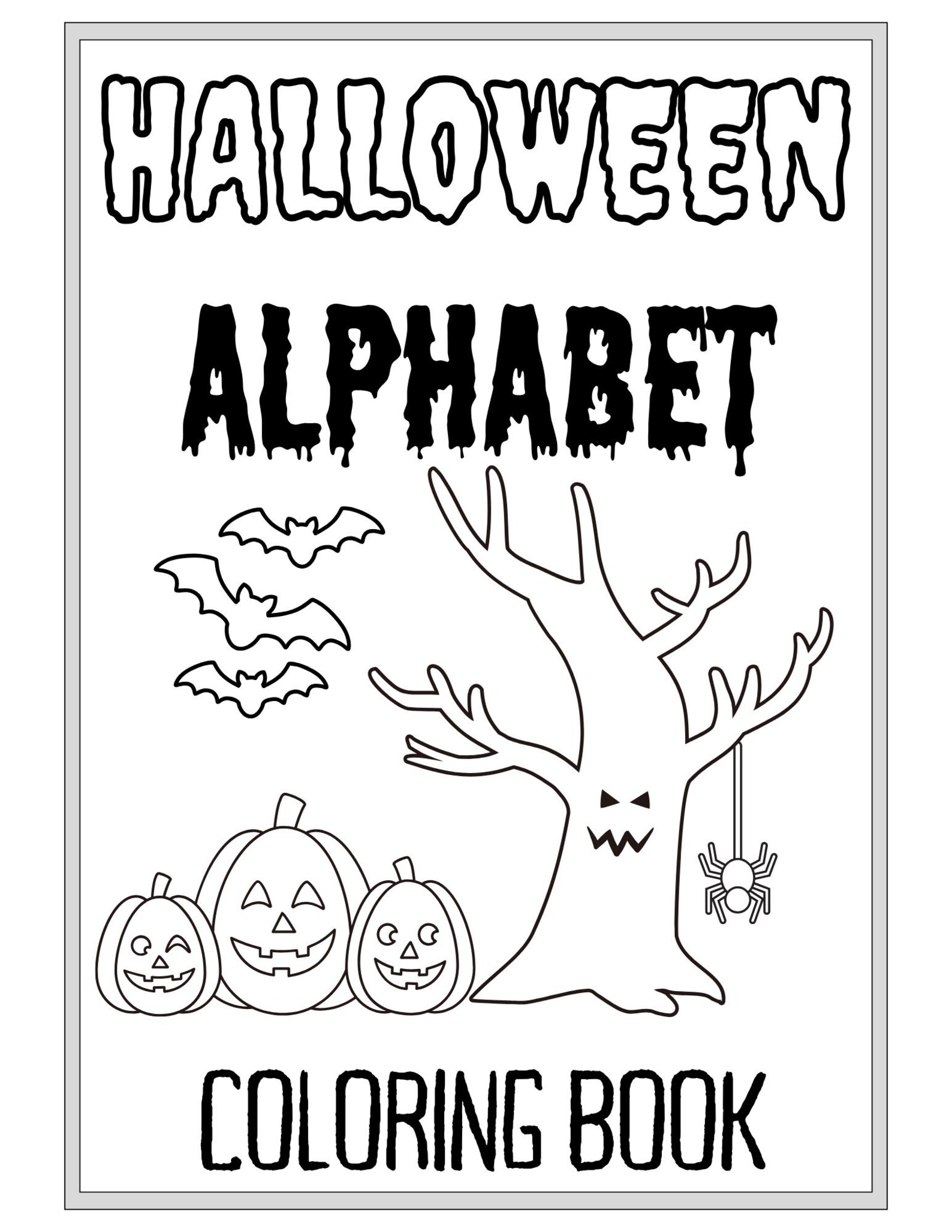 Halloween Alphabet Tracing & Coloring Book- Printable - Etsy