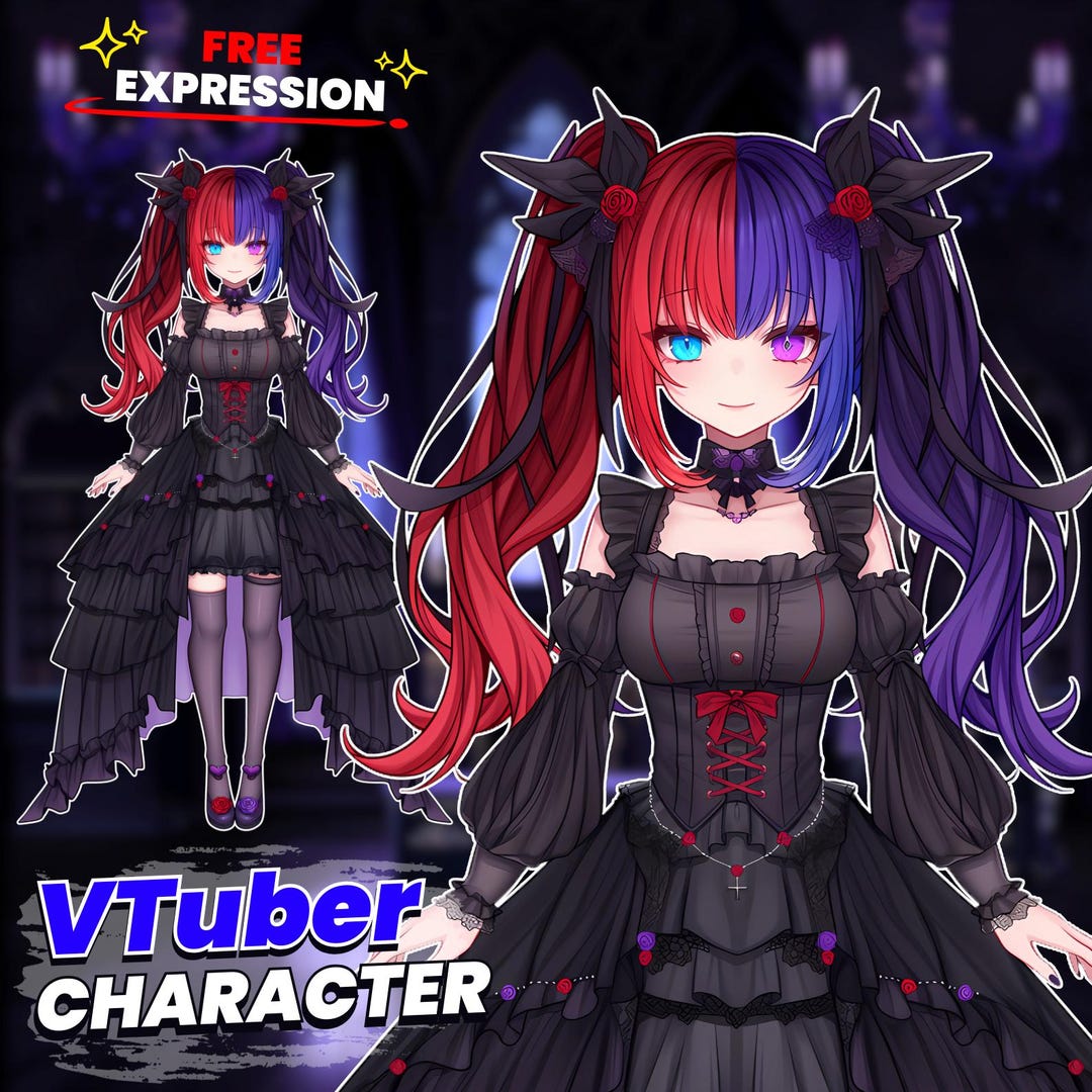 VTUBER MODEL Female or Male, Vtuber Assets, Live2d Model Commission ...