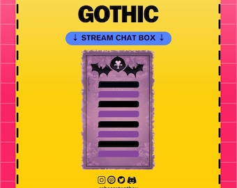 Gothic N Blue Box Twitch Chatbox, Gothic Chat Box Streamers, Chat Box ...