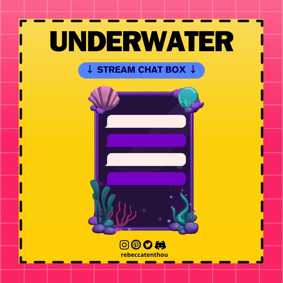 Underwater Box Twitch Chatbox, Gothic Chat Box Streamers, Chat Box ...
