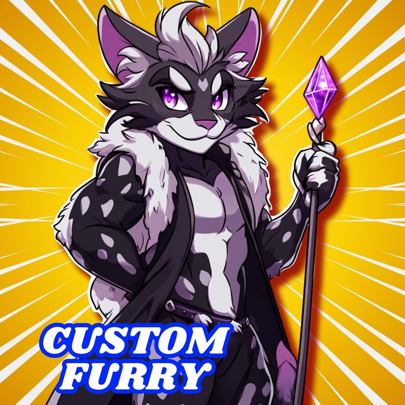 Custom Gothic Furry Portrait: Fursona PFP Art - Etsy