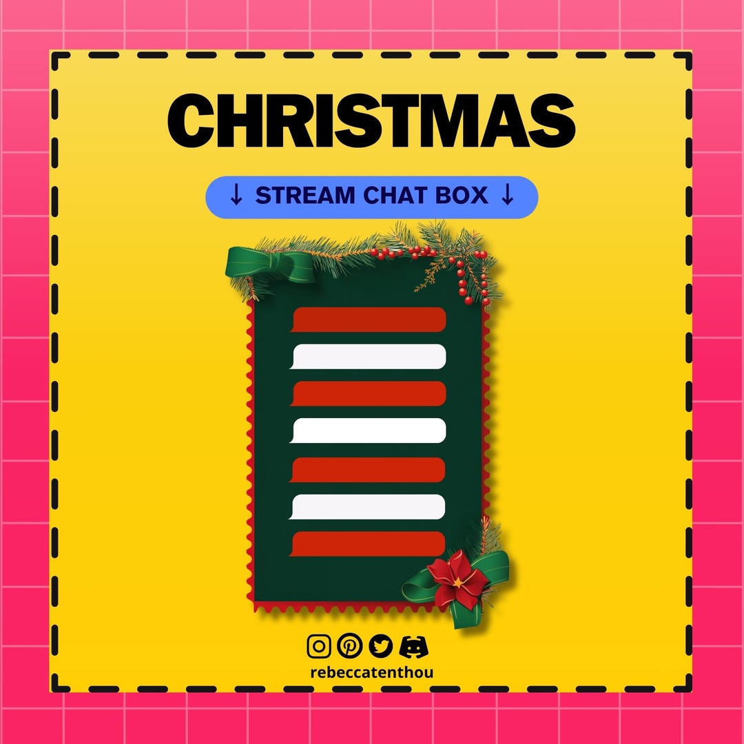 Chritsmas Chatbox, Cute Chat Box Streamers, Chatbox Overlay, Chat Box ...