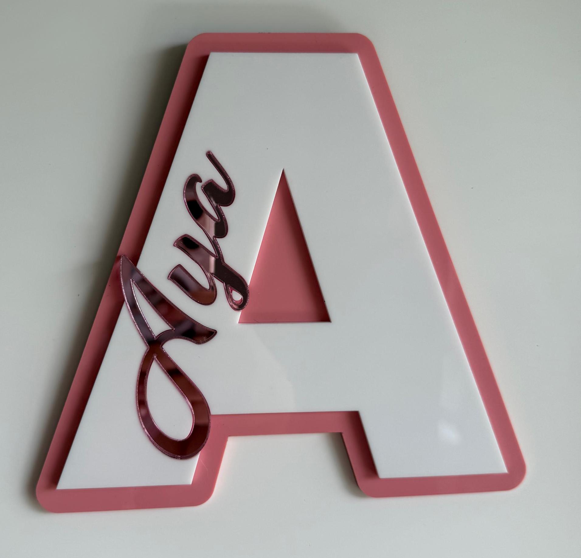 Personalised Acrylic Name Sign, Double Layered Nursery Decor - Etsy