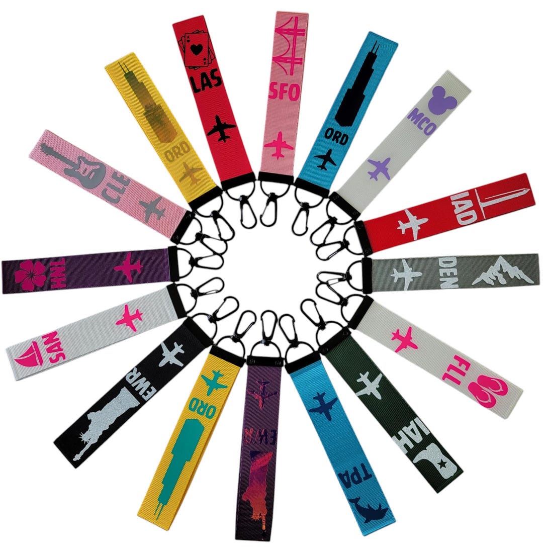 Personalized Airline Crew Bag Tag, Jet Tag, Luggage Tag, Wrist Lanyard ...