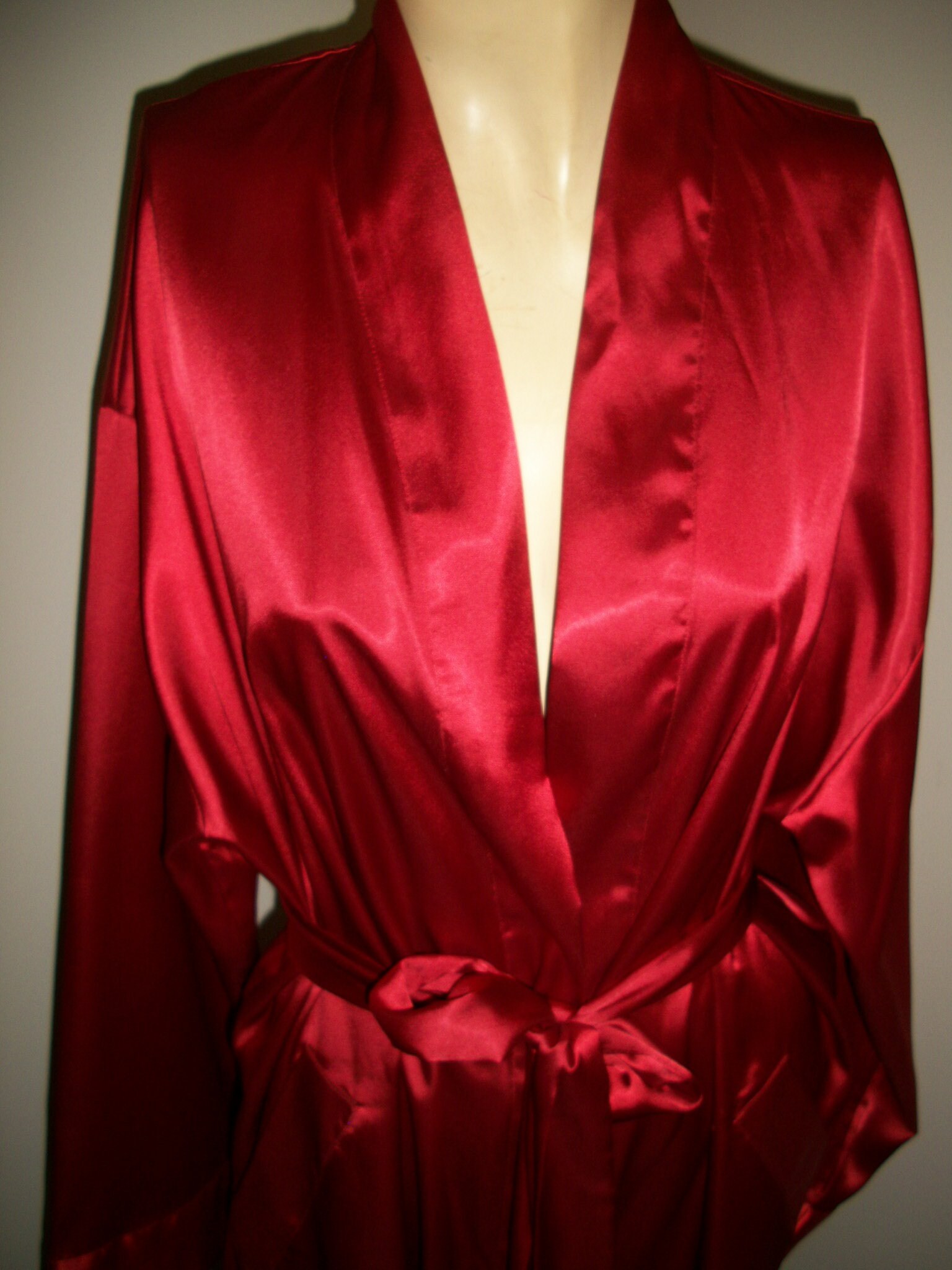 Victorias Secret Red Ruby Satin Robe - Etsy