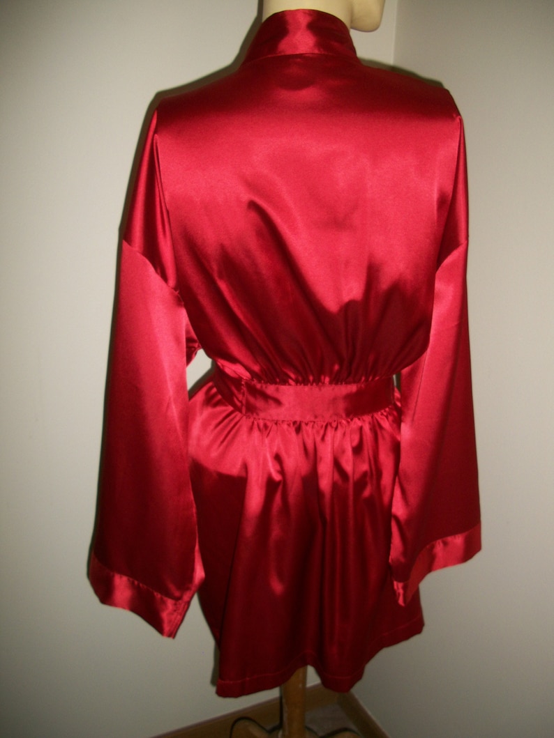 Victorias Secret Red Ruby Satin Robe - Etsy