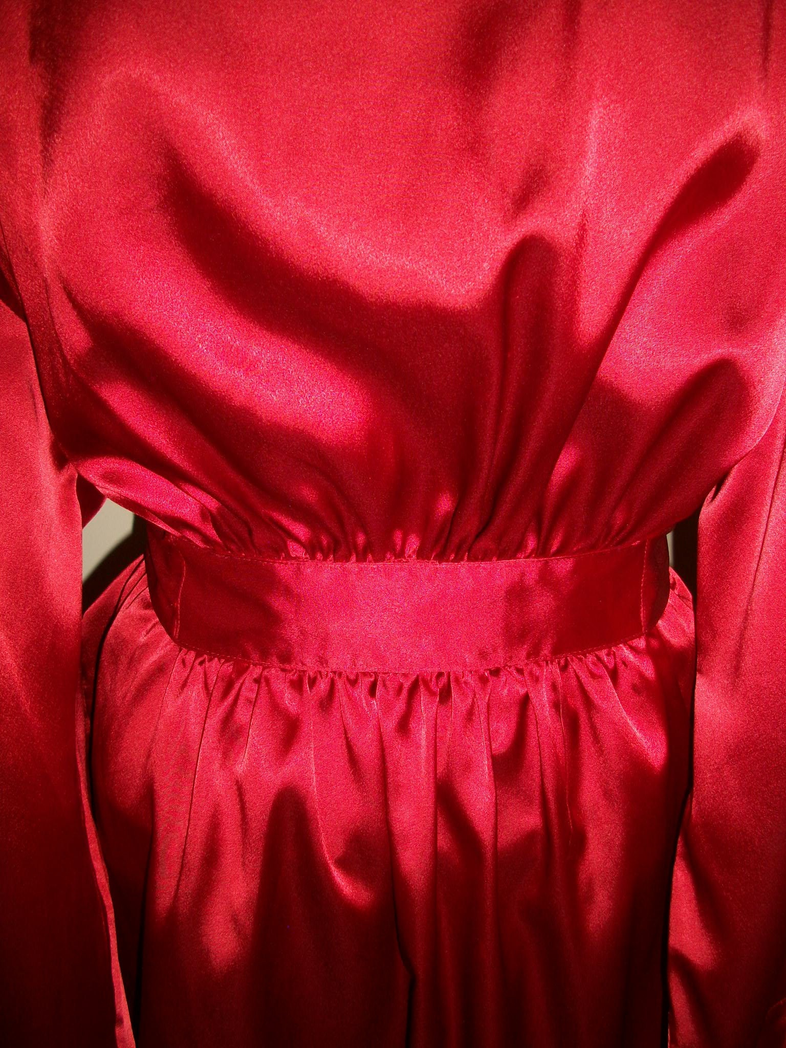 Victorias Secret Red Ruby Satin Robe - Etsy