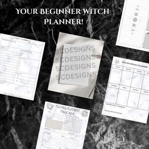 Mini Witch Planner Printable – 8 Page Digital Witchy Planner. Moon ...