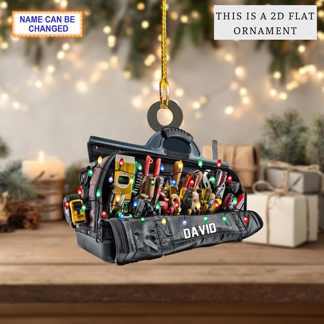 Personalized Plumber Tool Bag Ornament, Custom Plumber Tool Bag Hanging ...