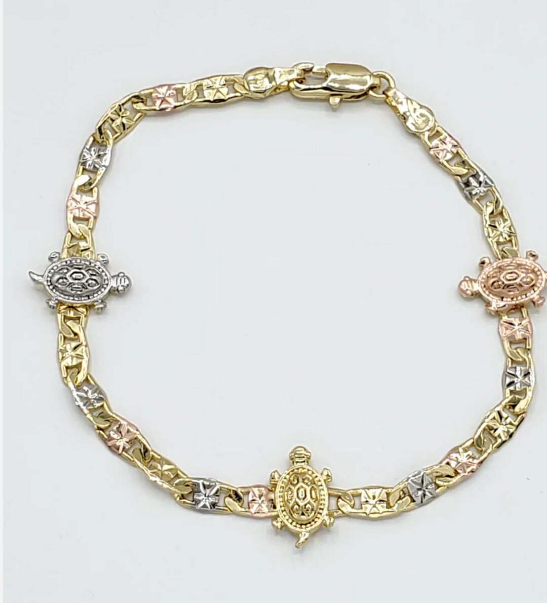 14k Gold Plated Oro Laminado Turtles Pulcera Tortugas - Etsy