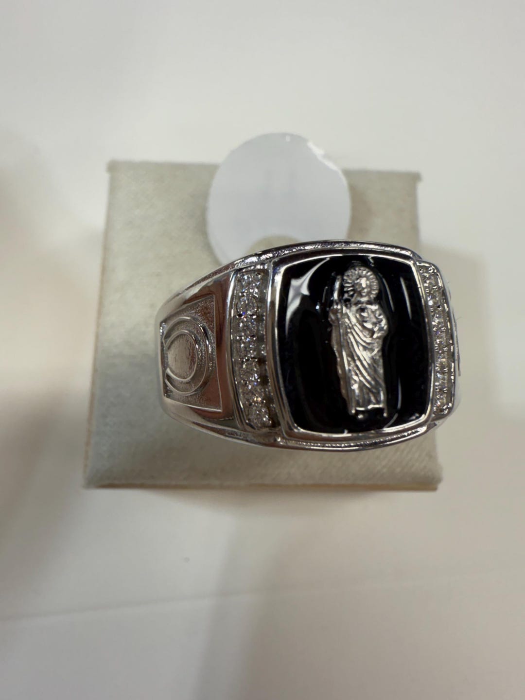 Silver 925 Mens 925 Sterling Silver Mens Jude San Judas Religious Ring ...
