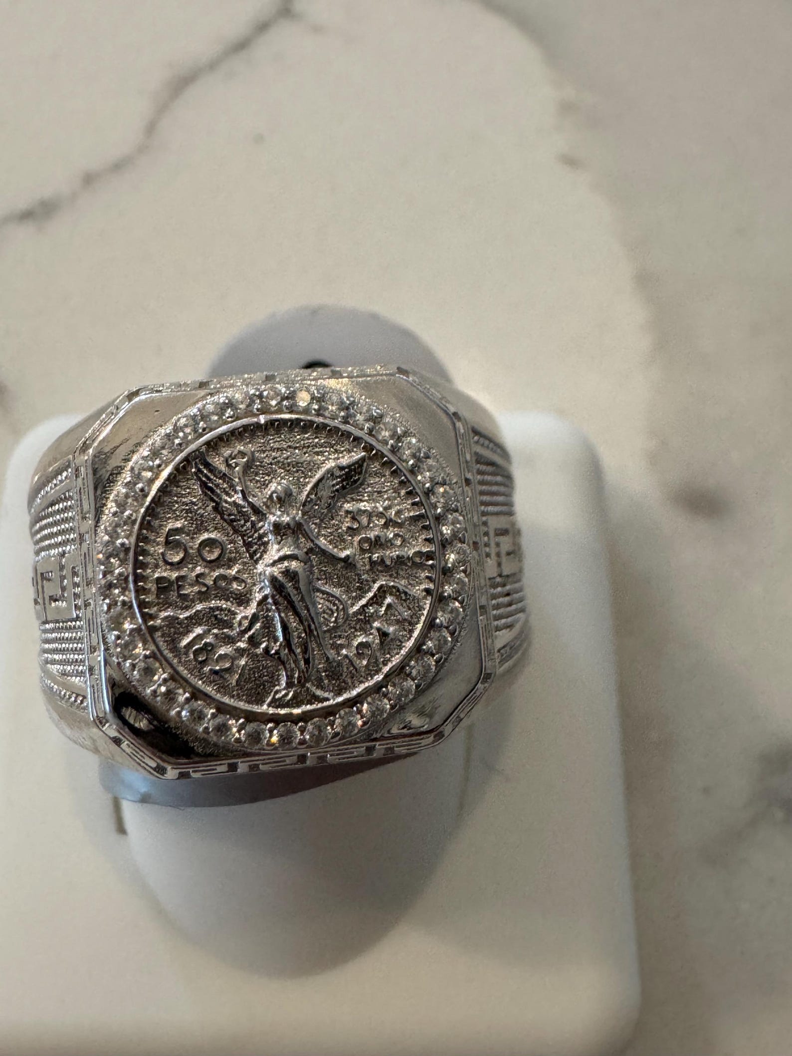 Silver 925 Mens Centenario Ring Anillo Centenario Sz 10 Plata 925 - Etsy