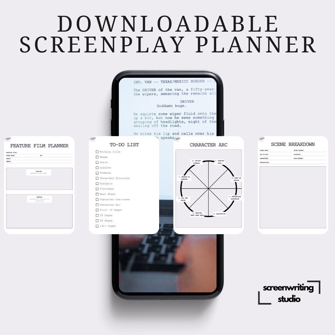 Printable Screenplay Planner, Screenwriting Template, Writing Planner ...