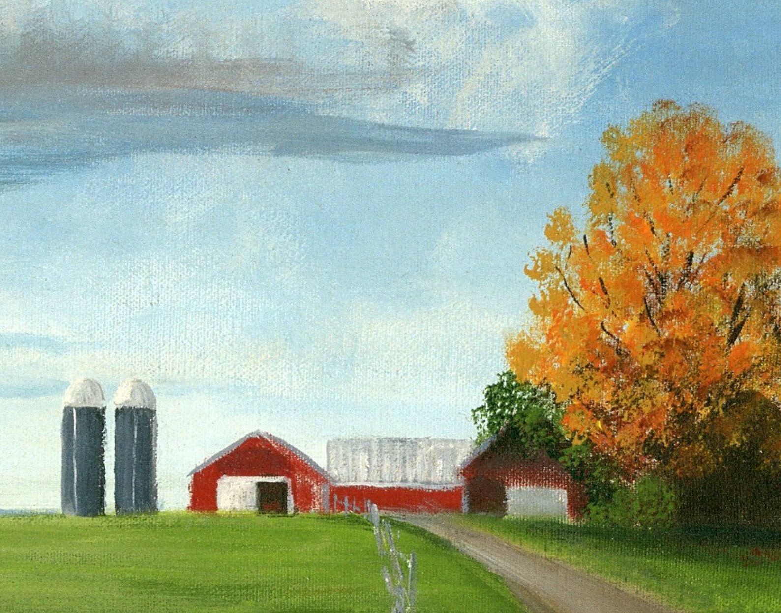 Landscape Farm Art Print Farm and Cow Landscape Art Print Farmhouse Art ...