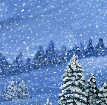 Winter Storm Landscape Maine Winter Landscape Winter Forest Art Print ...