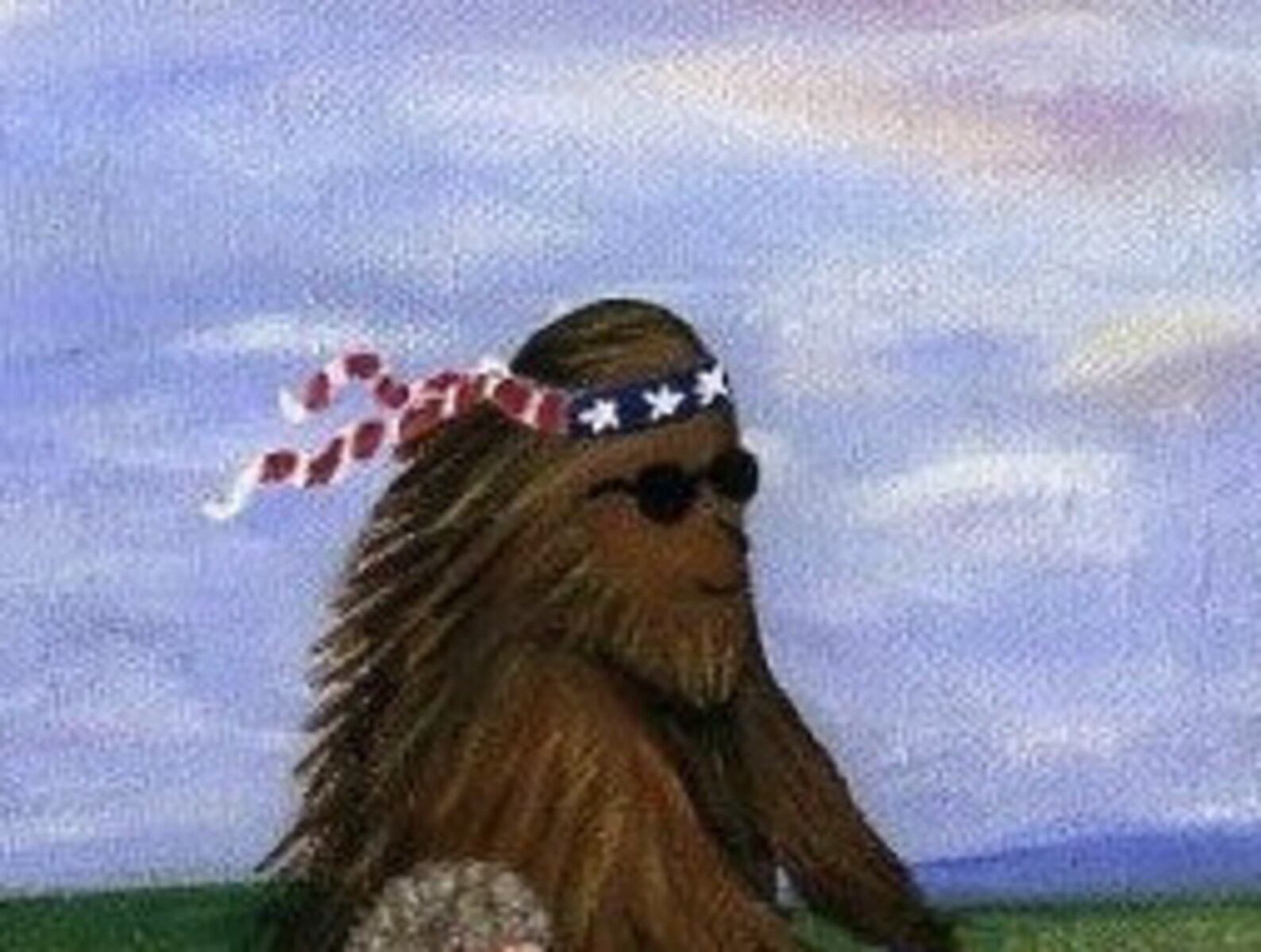 Funny Bigfoot Art Print Funny Animal Art Folk Art Print Illustration ...