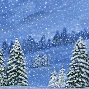 Winter Storm Landscape - Maine Winter Landscape - Winter Forest Art ...