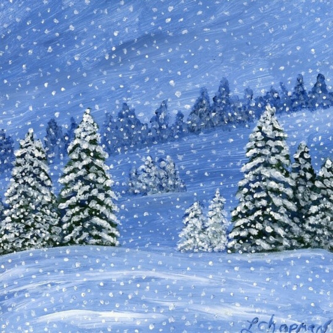 Winter Storm Landscape - Maine Winter Landscape - Winter Forest Art ...