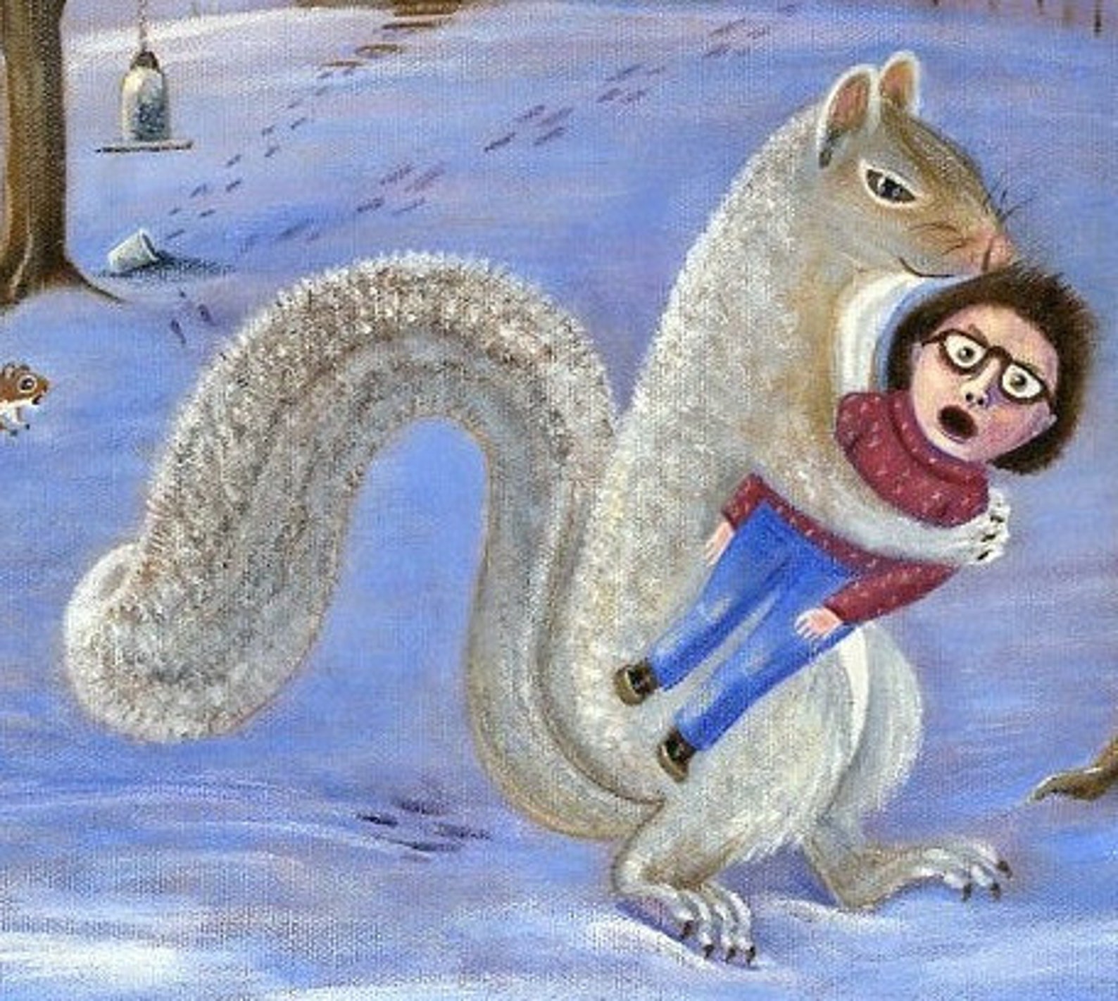 Funny Squirrel Art Print Funny Animal Painting 8 X 10 - Etsy