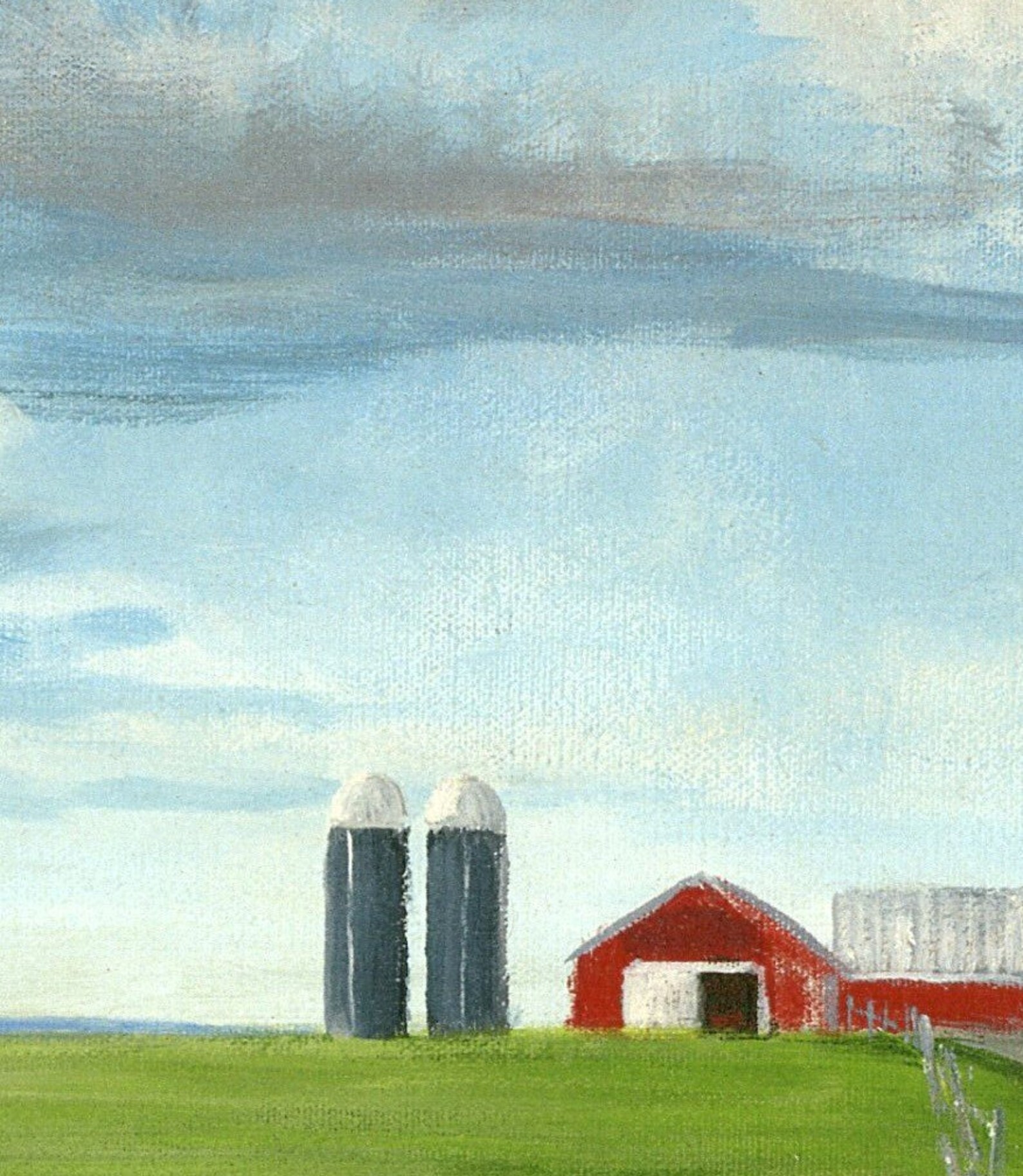 Landscape Farm Art Print Farm and Cow Landscape Art Print - Etsy