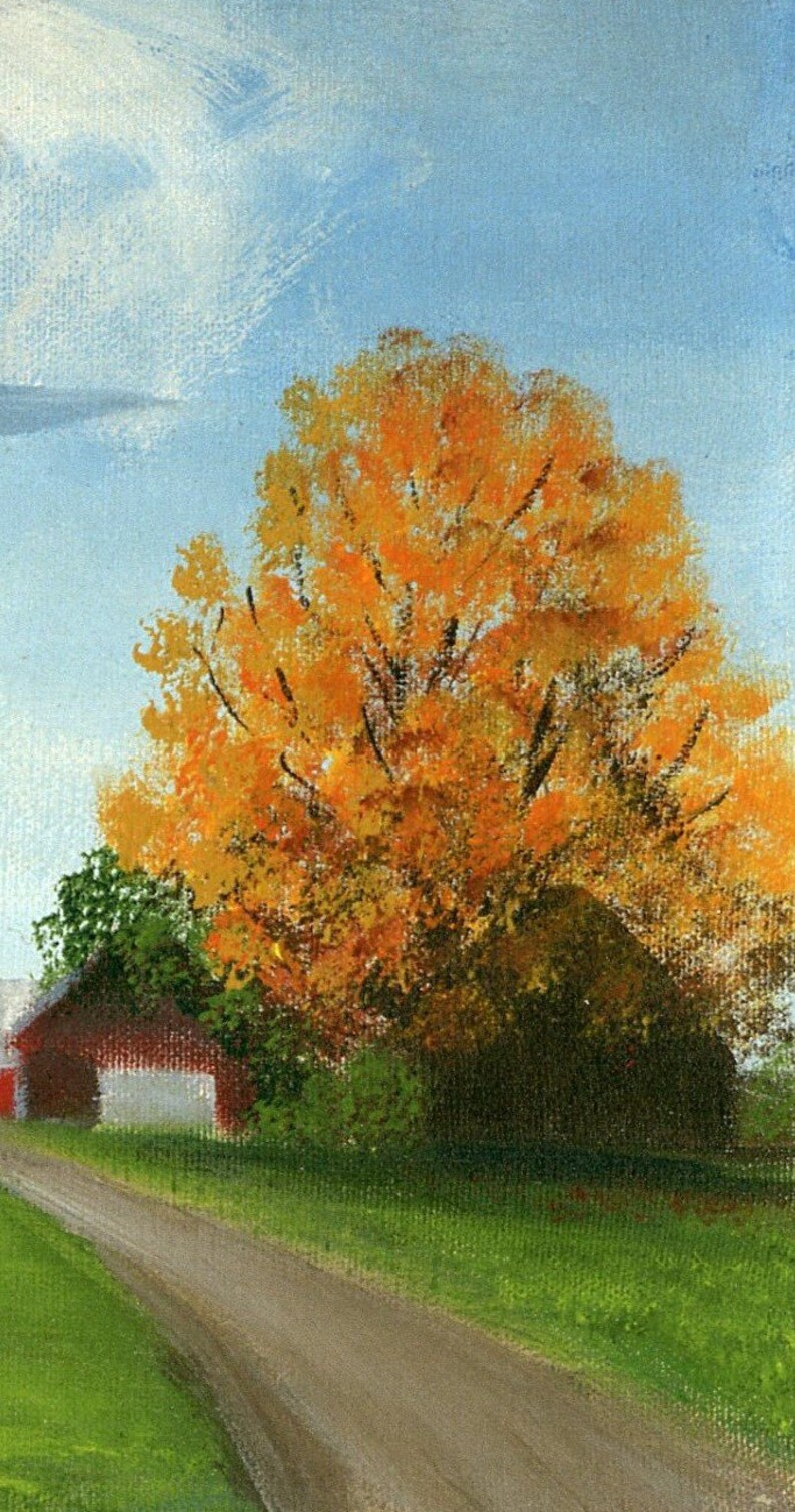 Landscape Farm Art Print - Farm and Cow Landscape Art Print - Farmhouse ...