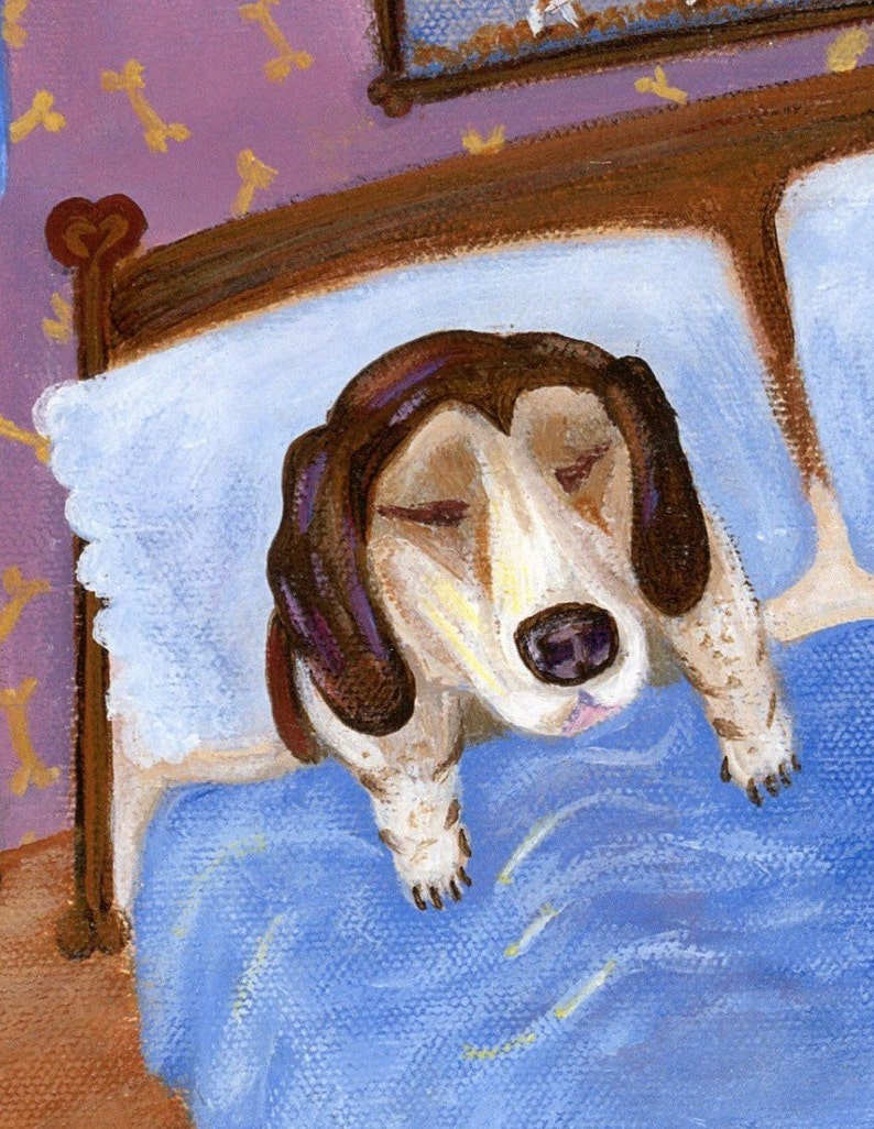 Funny Beagle Art Print Funny Hound Dog Print Funny Dog Art - Etsy