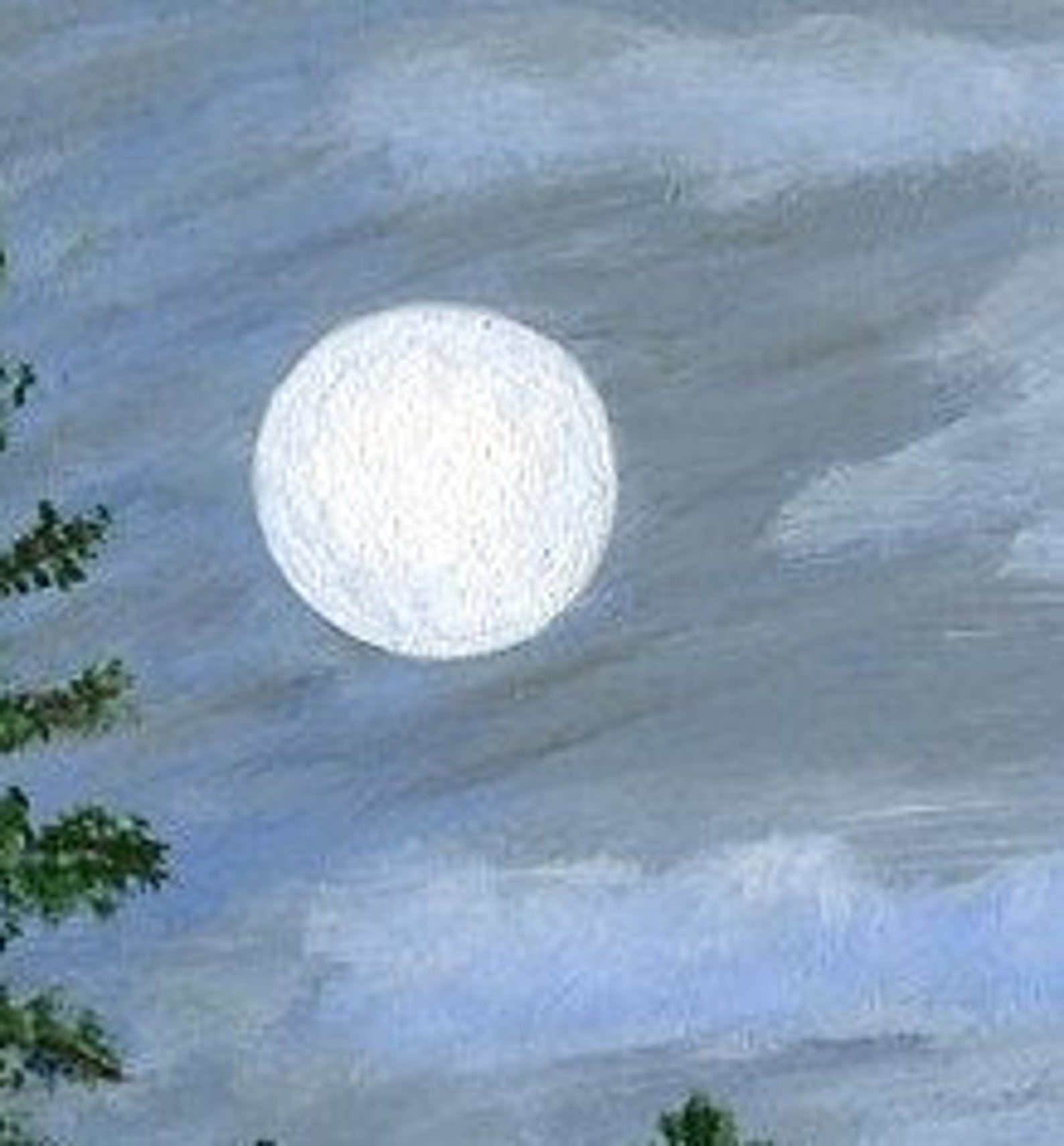 Moon Landscape Painting Maine Moon Forest Art Moon and Forest Art ...