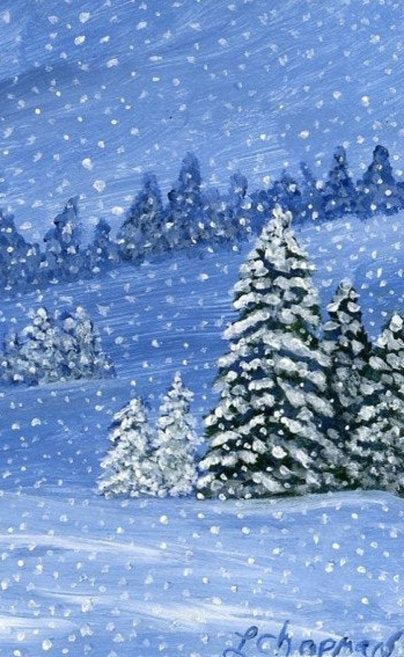 Winter Storm Landscape Maine Winter Landscape Winter Forest Art Print ...