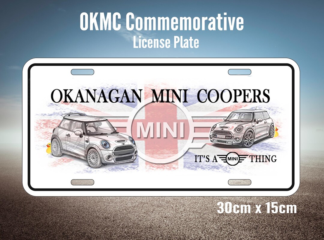 Okanagan Mini Coopers - Commemorative License Plate - Etsy