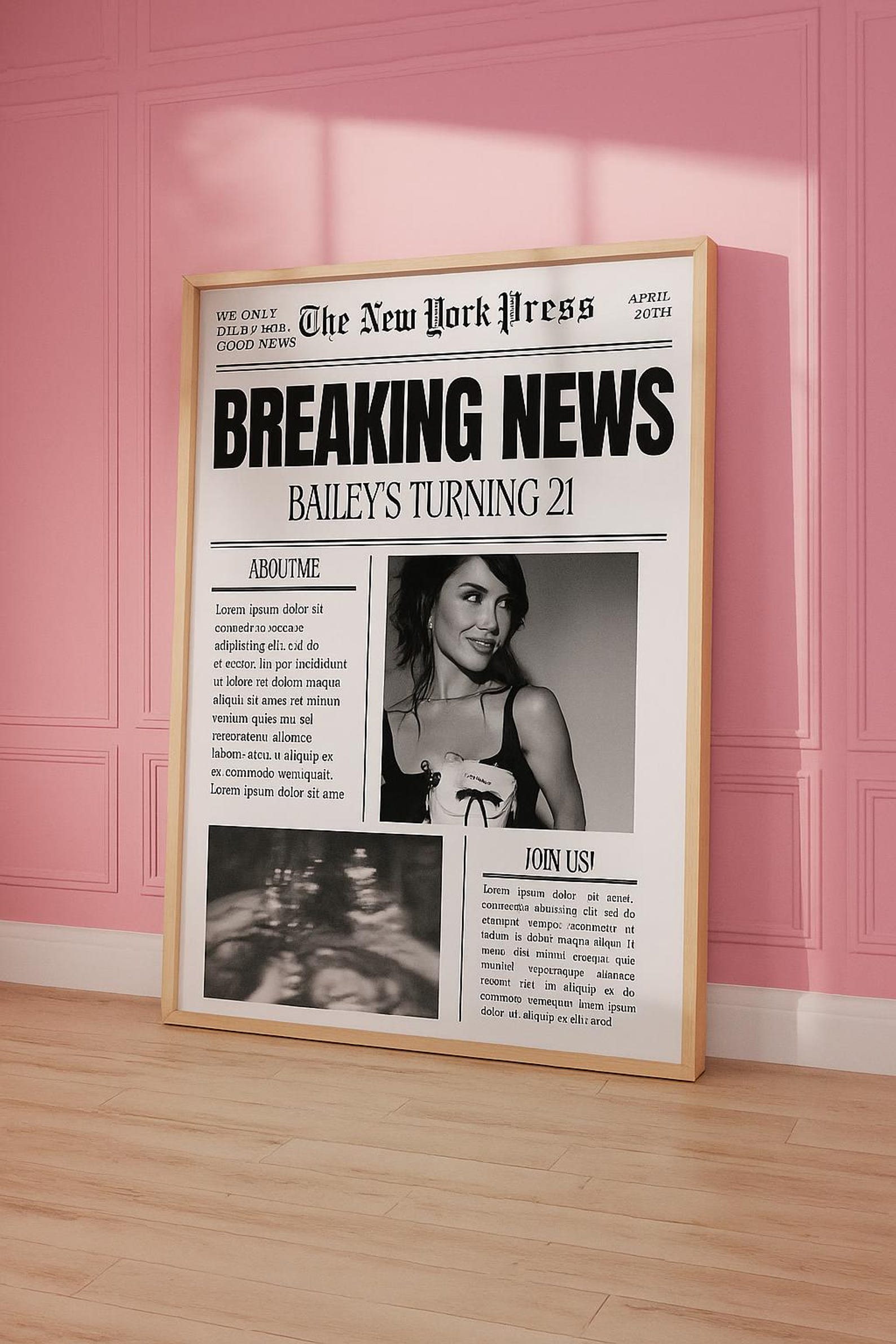 Custom Newspaper Print (DIGITAL FILE) - Etsy