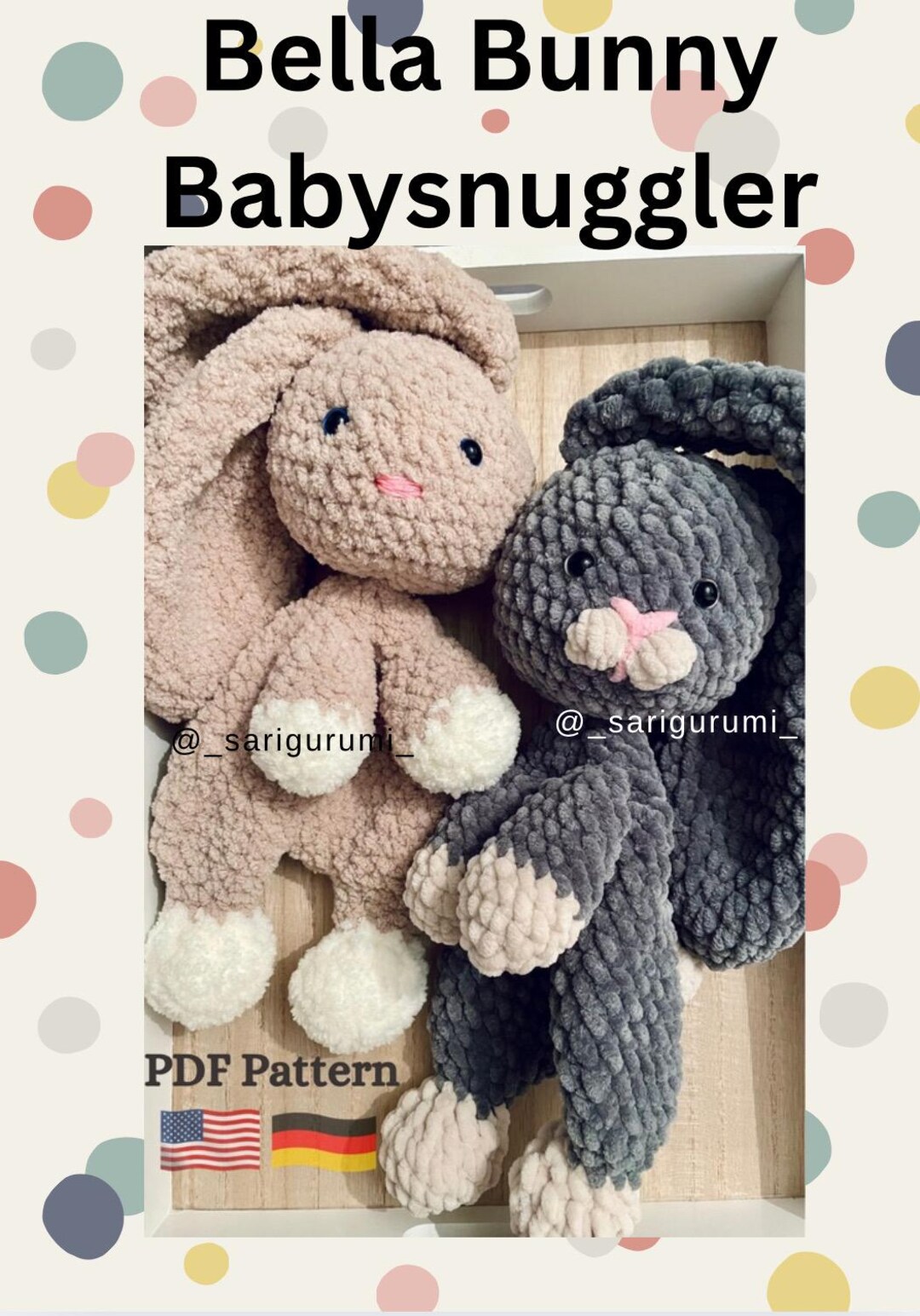 Bella Bunny Baby Snuggler PDF Crochet Pattern Easy Sewing Amigurumi ...