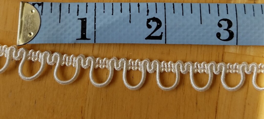 Ivory I/2" Elastisized Button Looping, per Yard - Etsy