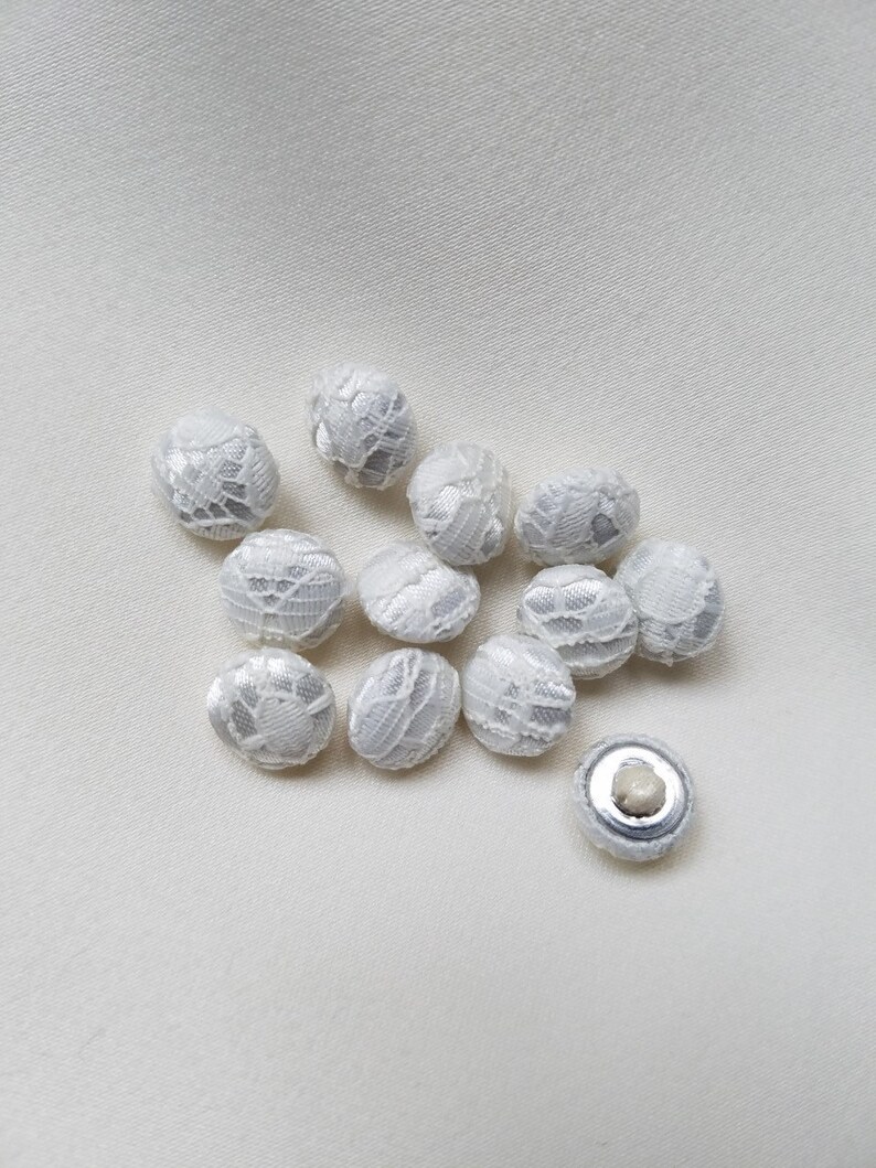 Ivory or White Bridal Buttons Decorative Lace Buttons Satin | Etsy