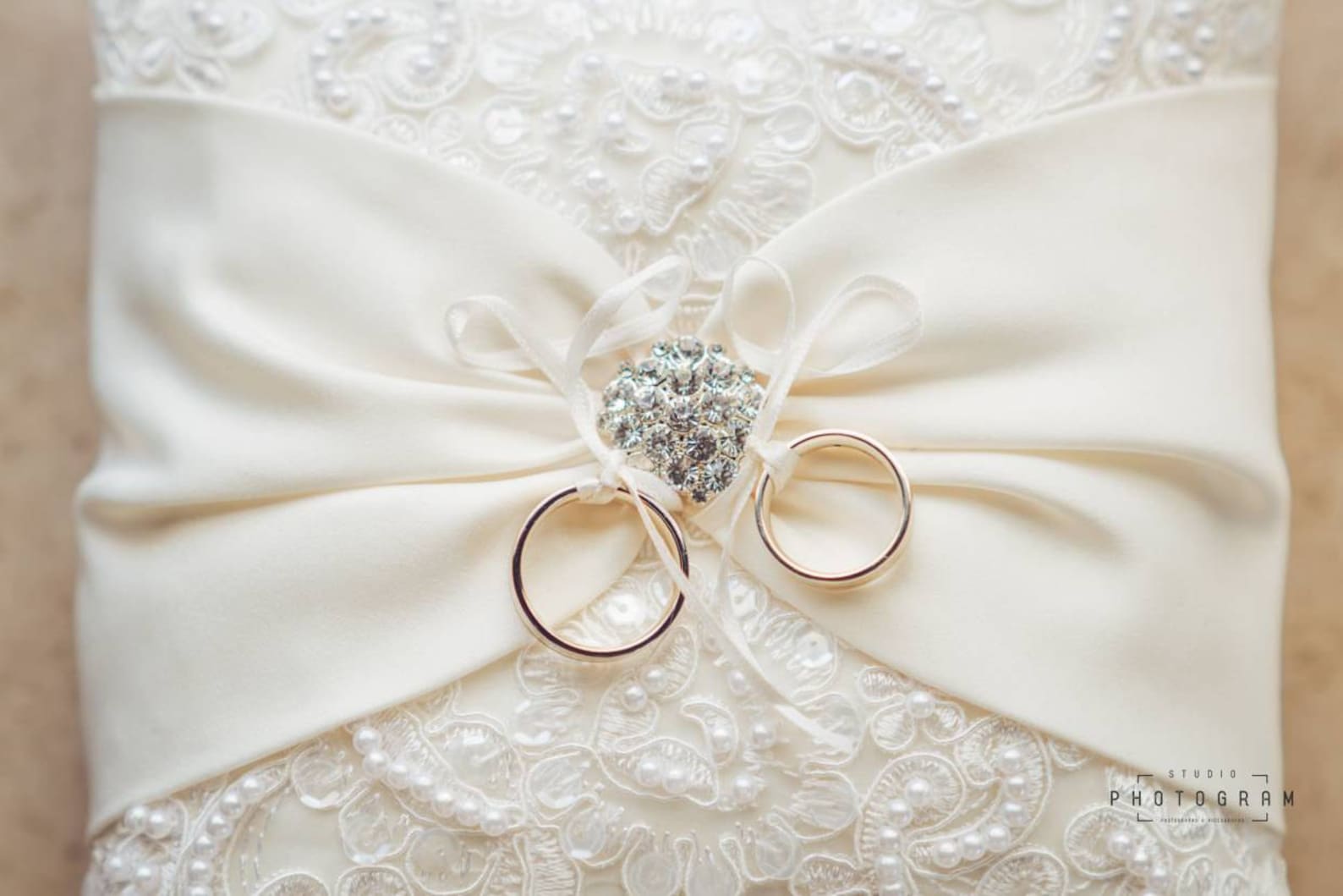 Wedding Pillow Wedding Cushion Lace Pillow Ivory Satin and - Etsy UK