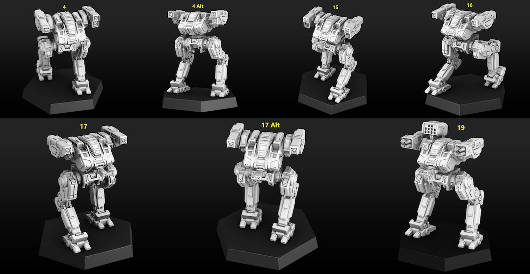 FLE Flea Alternate Mech for Battletech Multiple Versions (11!) and ...