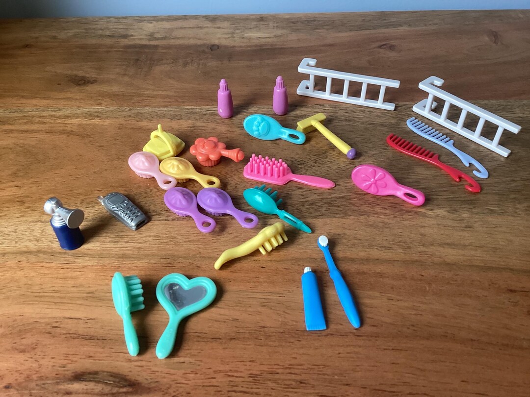 Vintage My Little Pony Brushes and Mirror ,barbie Combs,barbie Phone ...