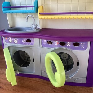 Vintage Barbie Dollhouse Size Kitchen Laundry Room Furniture With Sound ...
