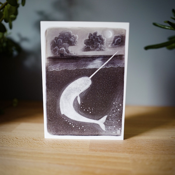 Narwhal Card - Etsy UK